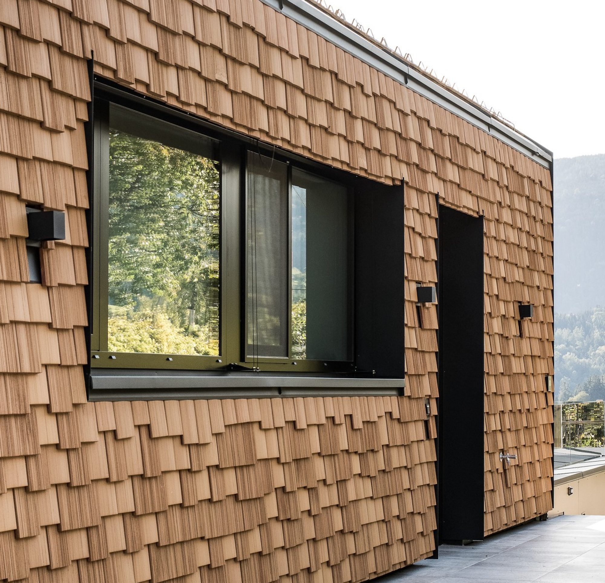 Dachziegel als Fassade